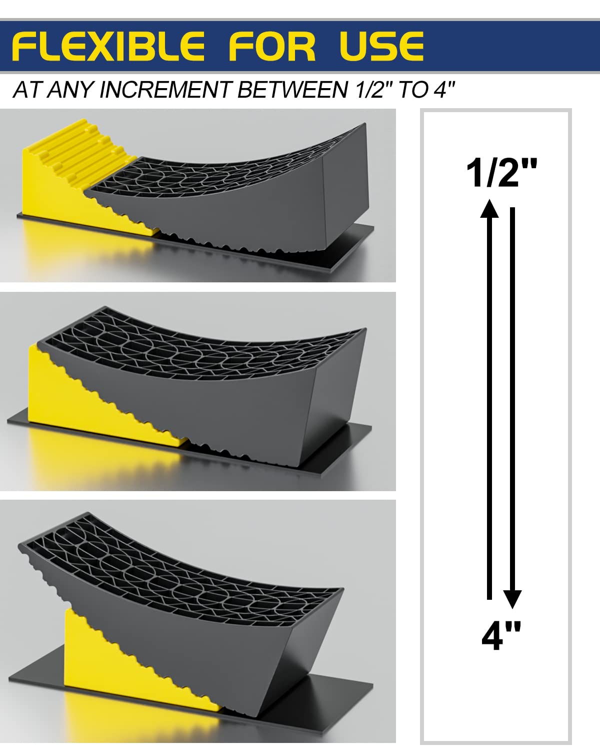 TGBOX RV Leveling Blocks Ramp Kit, 2 Packs Camper Leveler System for ...