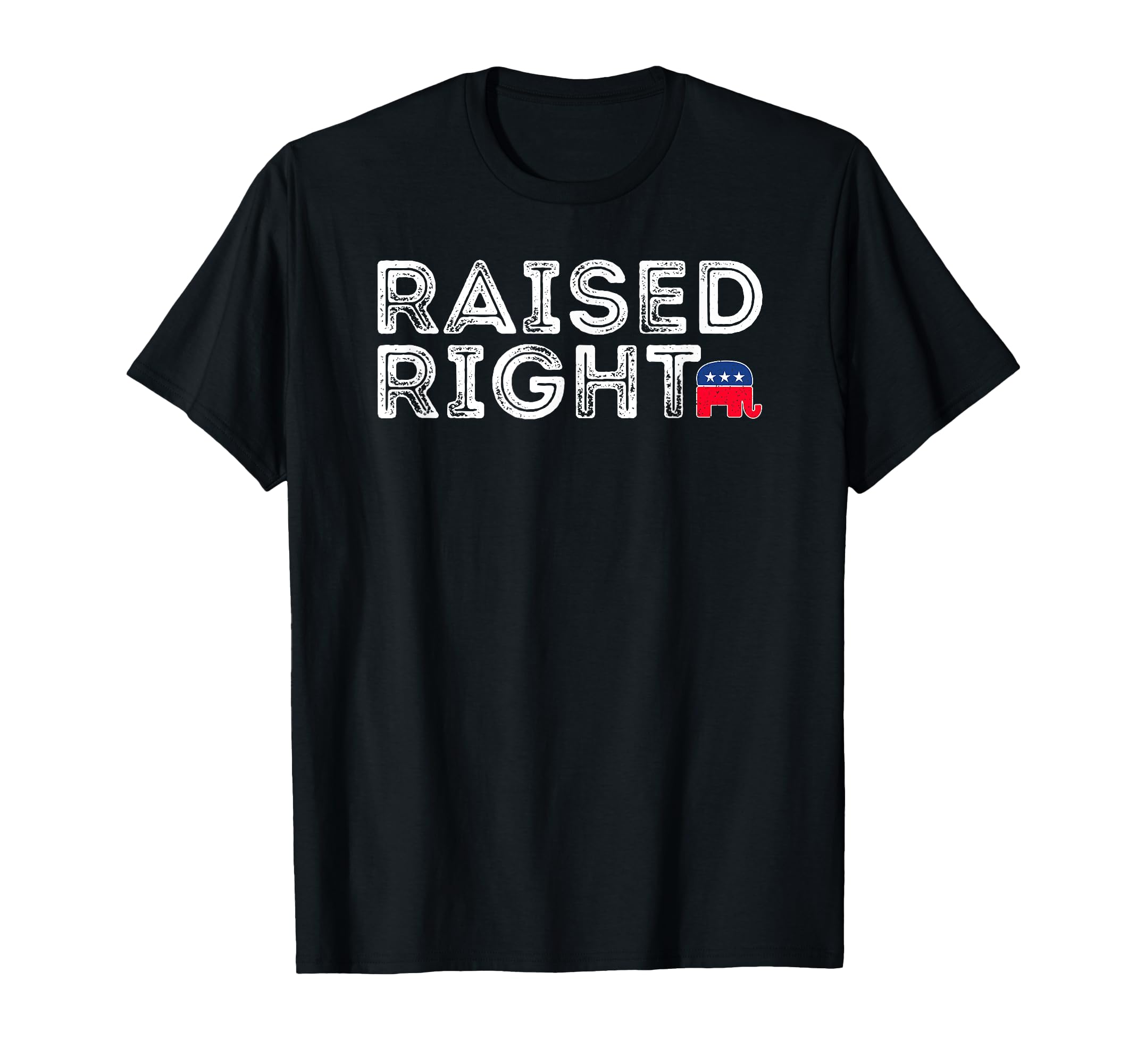 Amazon.com: Raised Right Republican Conservative Vintage T-Shirt ...
