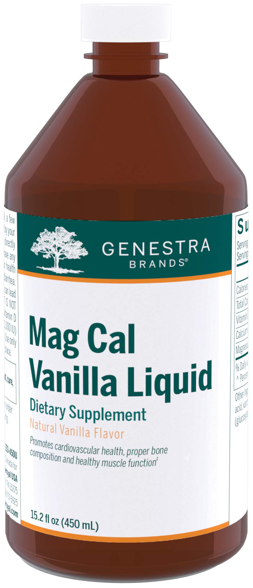 Amazon.com : Genestra Brands Mag Cal Vanilla Liquid | Calcium-Magnesium ...