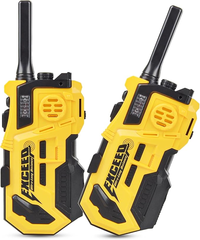 OdiuK Long Range Walkie Talkies for Kids 2 Pack, Age 5-12, Yellow+Black ...