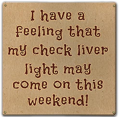 Amazon.com: Check Liver Light 12X12 Metal Sign : Home & Kitchen