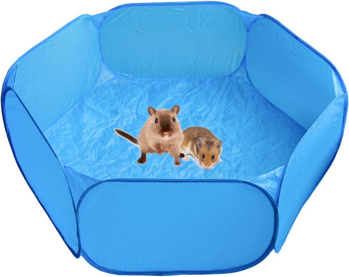 madeokoltd Small Animals Playpen, Folding, Portable, Hexagonal, Black ...