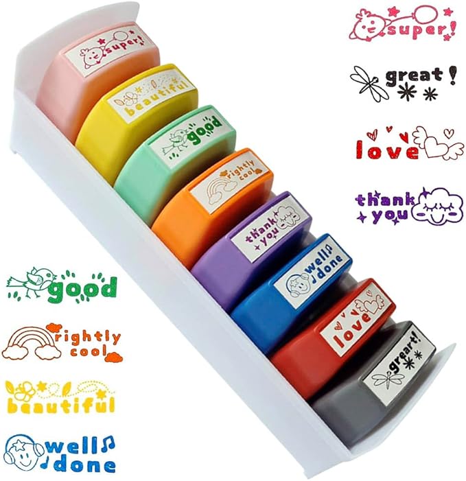 Amazon.com : Teacher Stamp for Grading Classroom Teacher Supplies Self ...