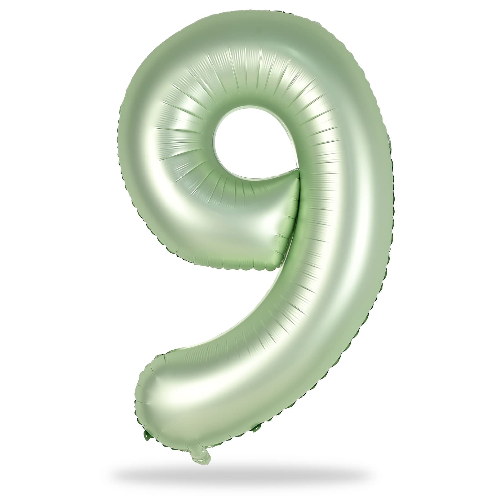 Amazon.com: 40'' Sage Green Number 9 Balloon, Self Inflating Foil ...