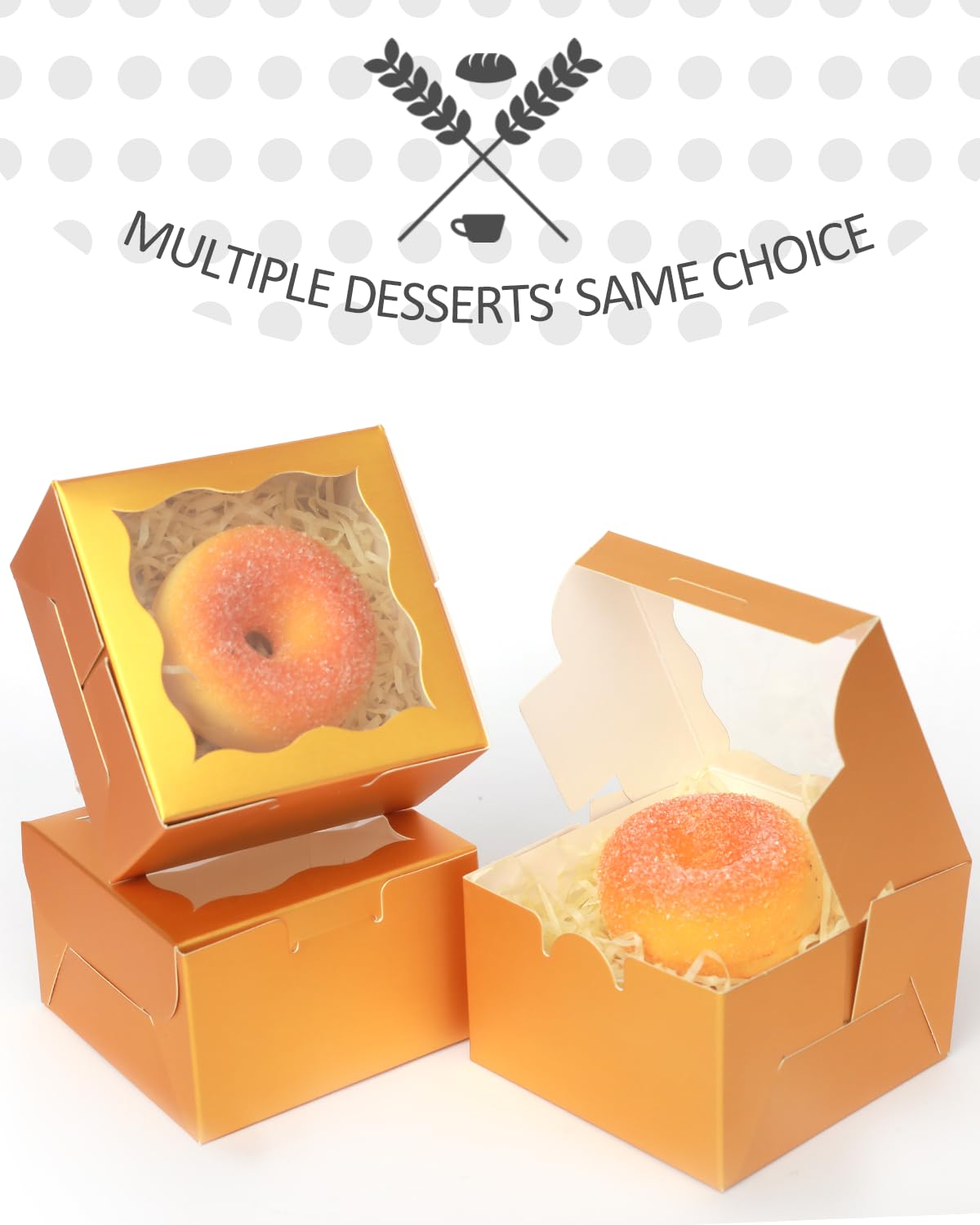 Snapklik.com : Qiqee Gold Bakery Box