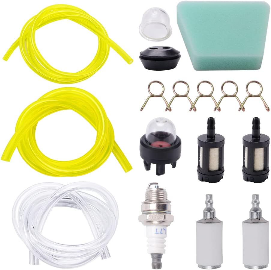 VooGenzek 12 PCS Fuel Line Mower Fitting Kit, 30cm Fuel Hose, Petrol ...
