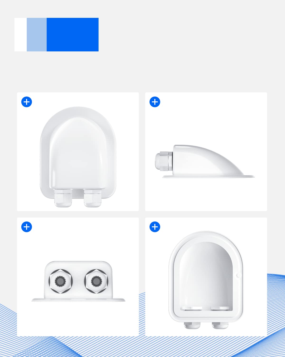 Snapklik.com : ABS Double Solar-Cable-Entry-Gland-Housing, Weatherproof ...