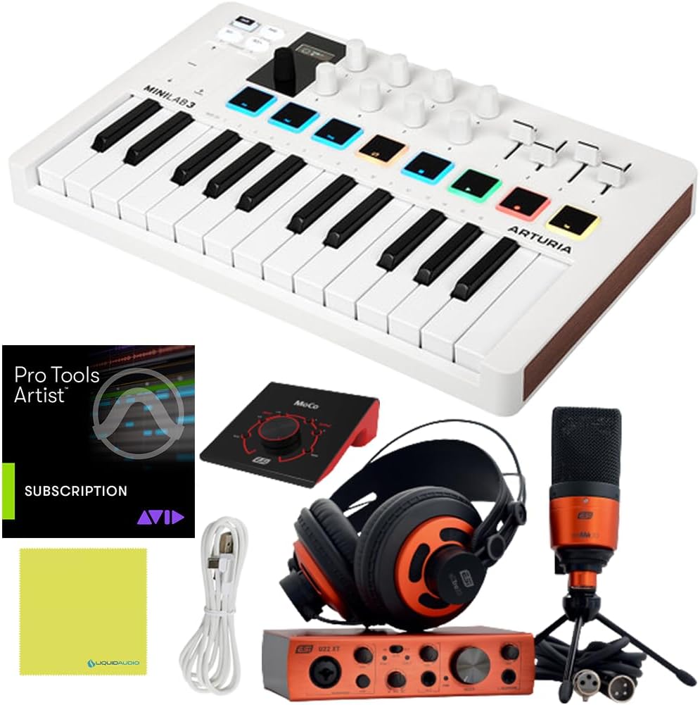 Amazon.com: Arturia MiniLab 3 MIDI Keyboard Controller Recording Studio ...