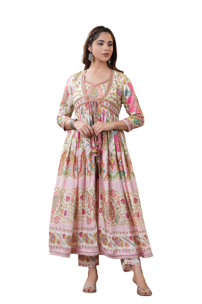 Buy Velaca Enterprise by Sky and Pink Rajwadi Shurg Sut Set. (XL, Pink ...