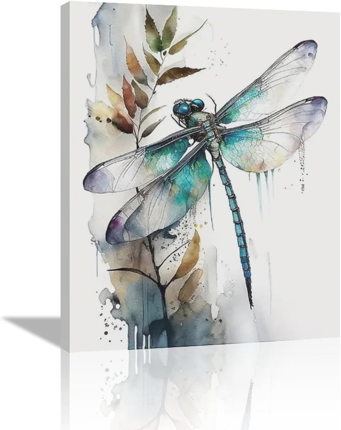 Amazon.com: Dragonfly Wall Art Watercolor Dragonfly Decor Wall Print ...