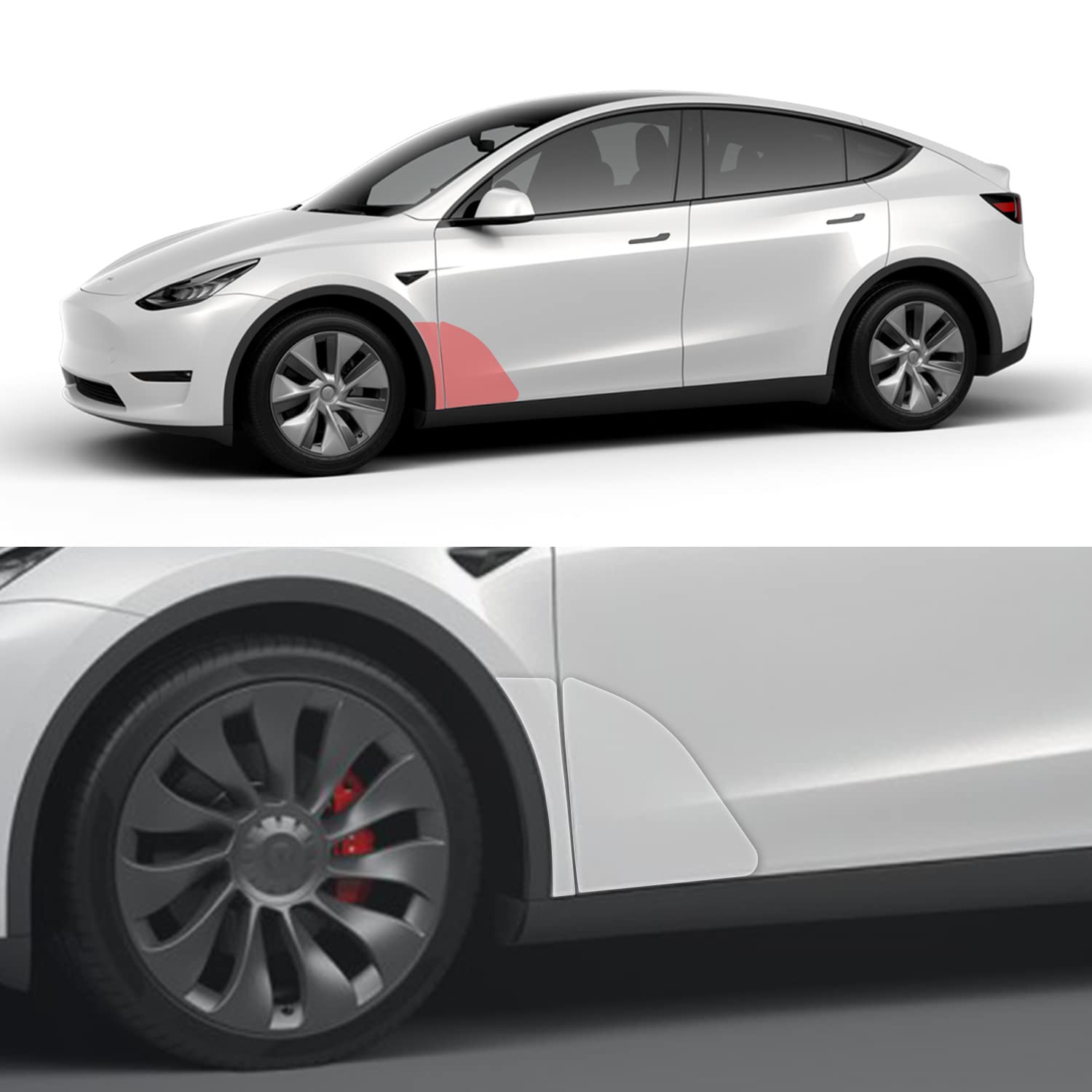 Snapklik.com : Skoko 2pcs In 1set Tesla Model Y Scratch Guard Film, PPF ...