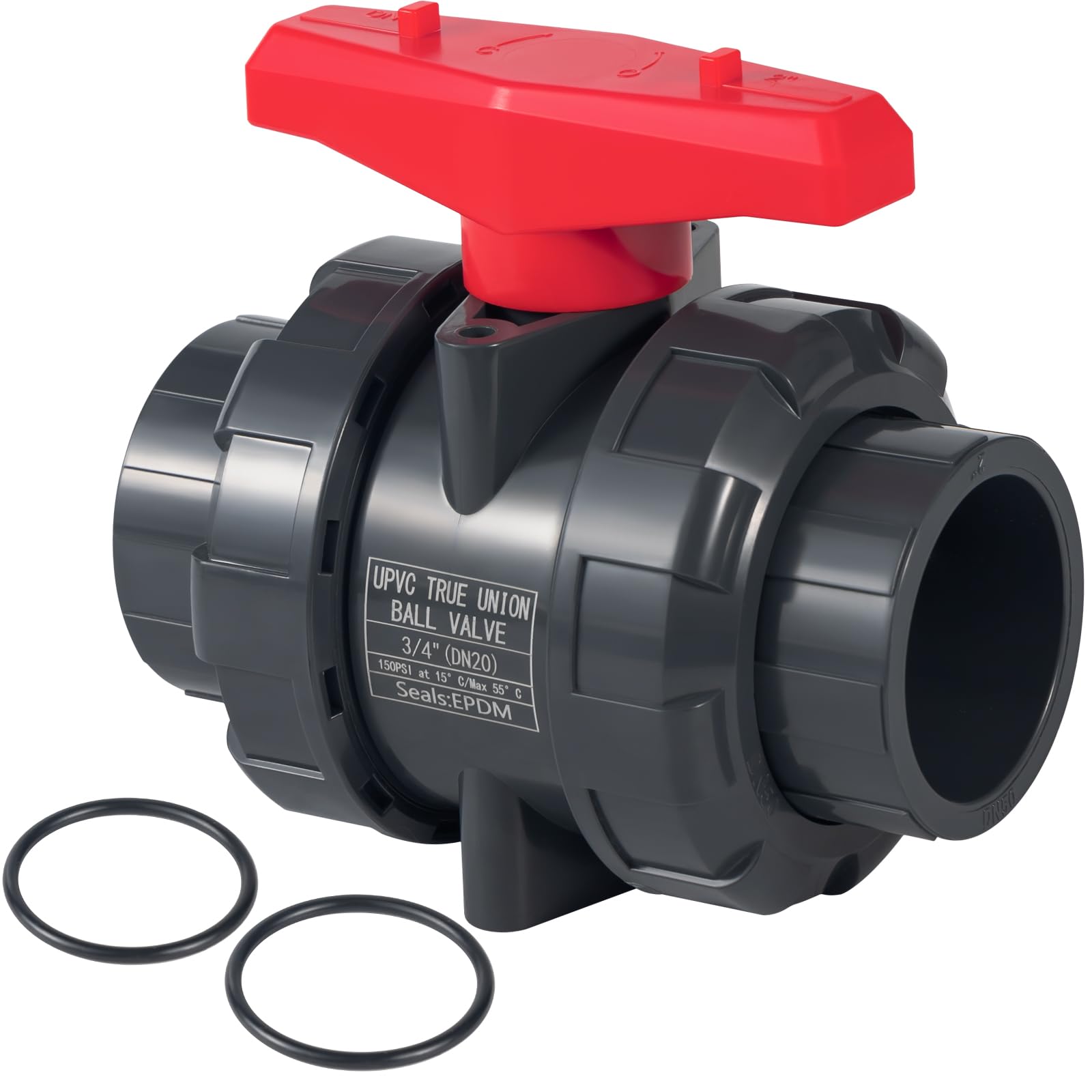 Amazon.com: Wacjak 3/4" UPVC True Union Ball Valve DN20 with Full Port ...