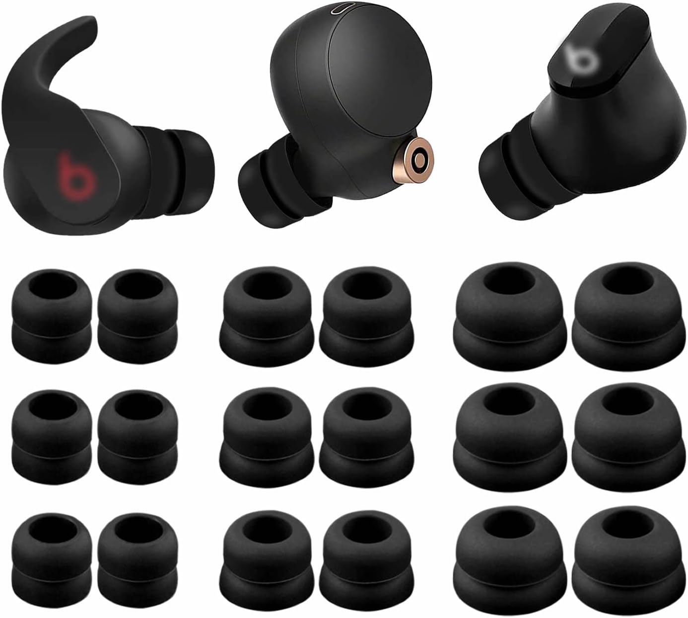 A-Focus 【 Double Flange Ear Tips 】 Compatible with Beats Studio Buds ...