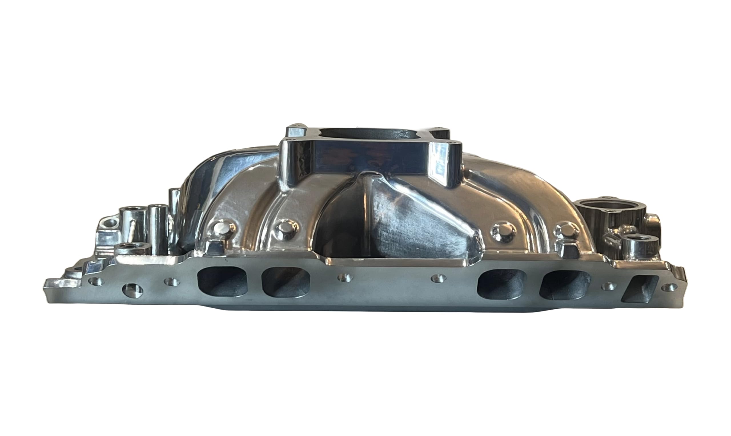 Amazon.com: Polished Aluminum High Rise Single Plane Intake Manifold ...