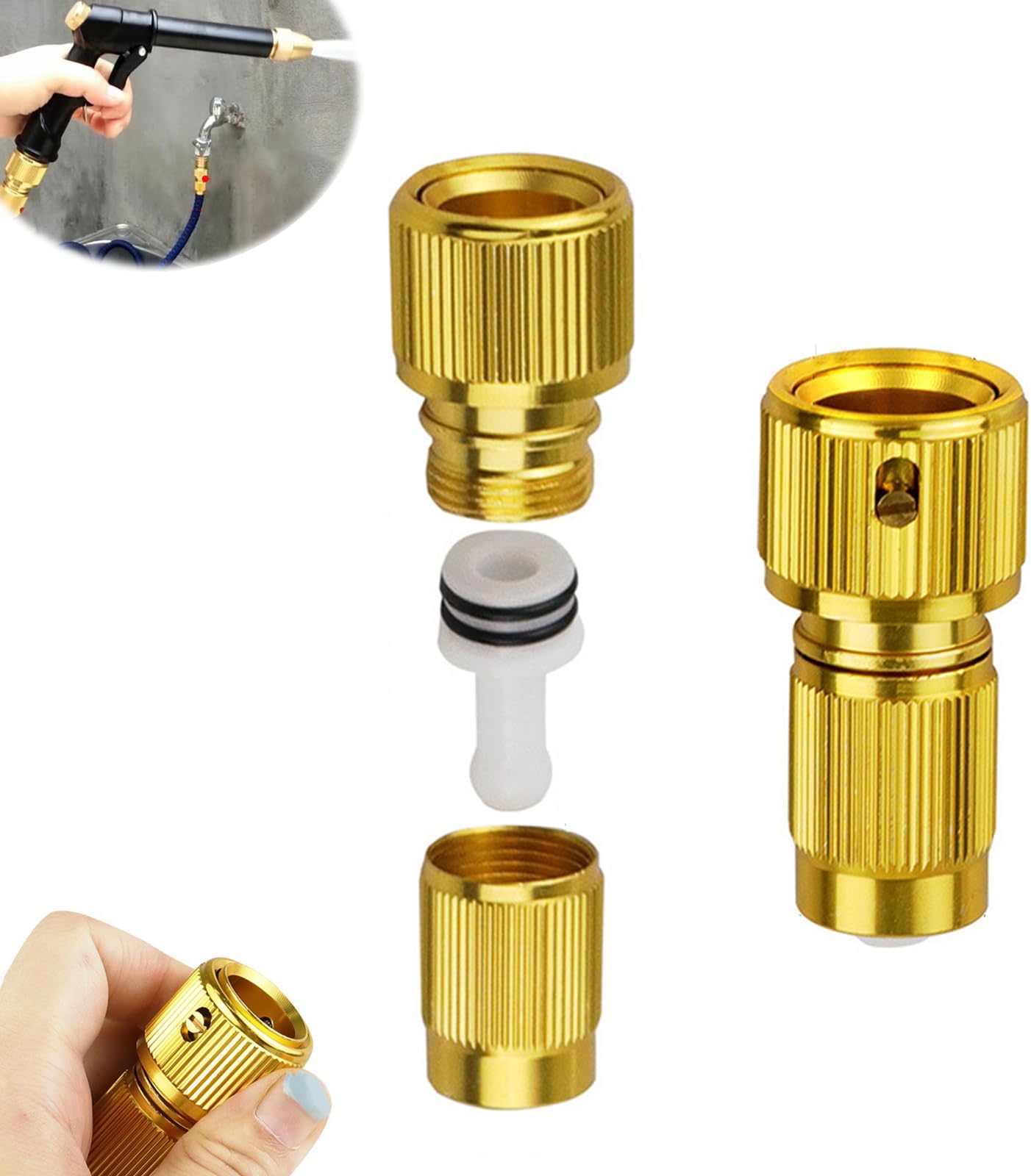 Amazon.com: Expandable Garden Hose Repair Kit, 2 Set of Brass Pocket ...