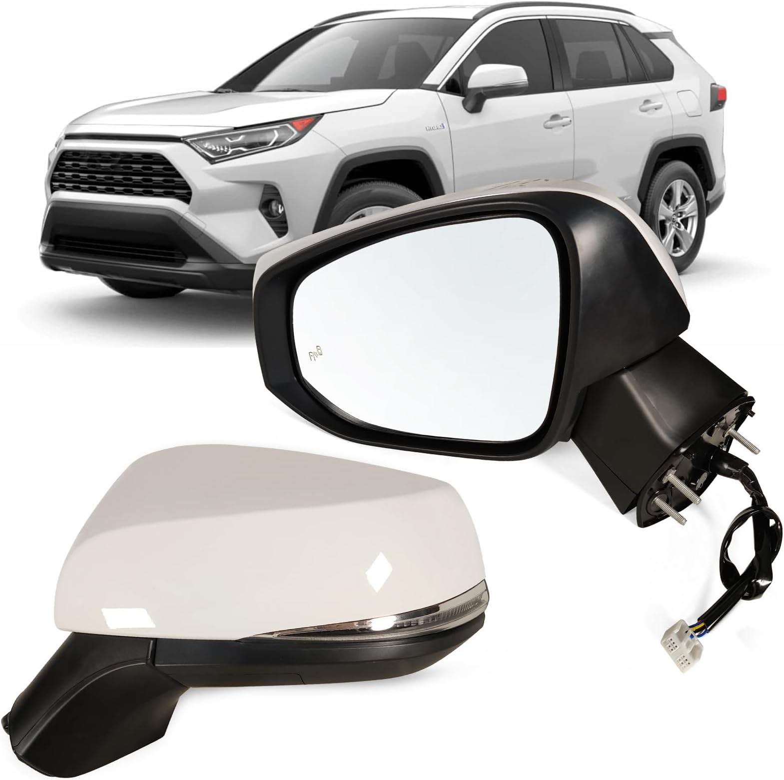 Amazon.com: Lqito Left Driver Side Mirror Fits 2019-2023 Toyota Rav4 ...