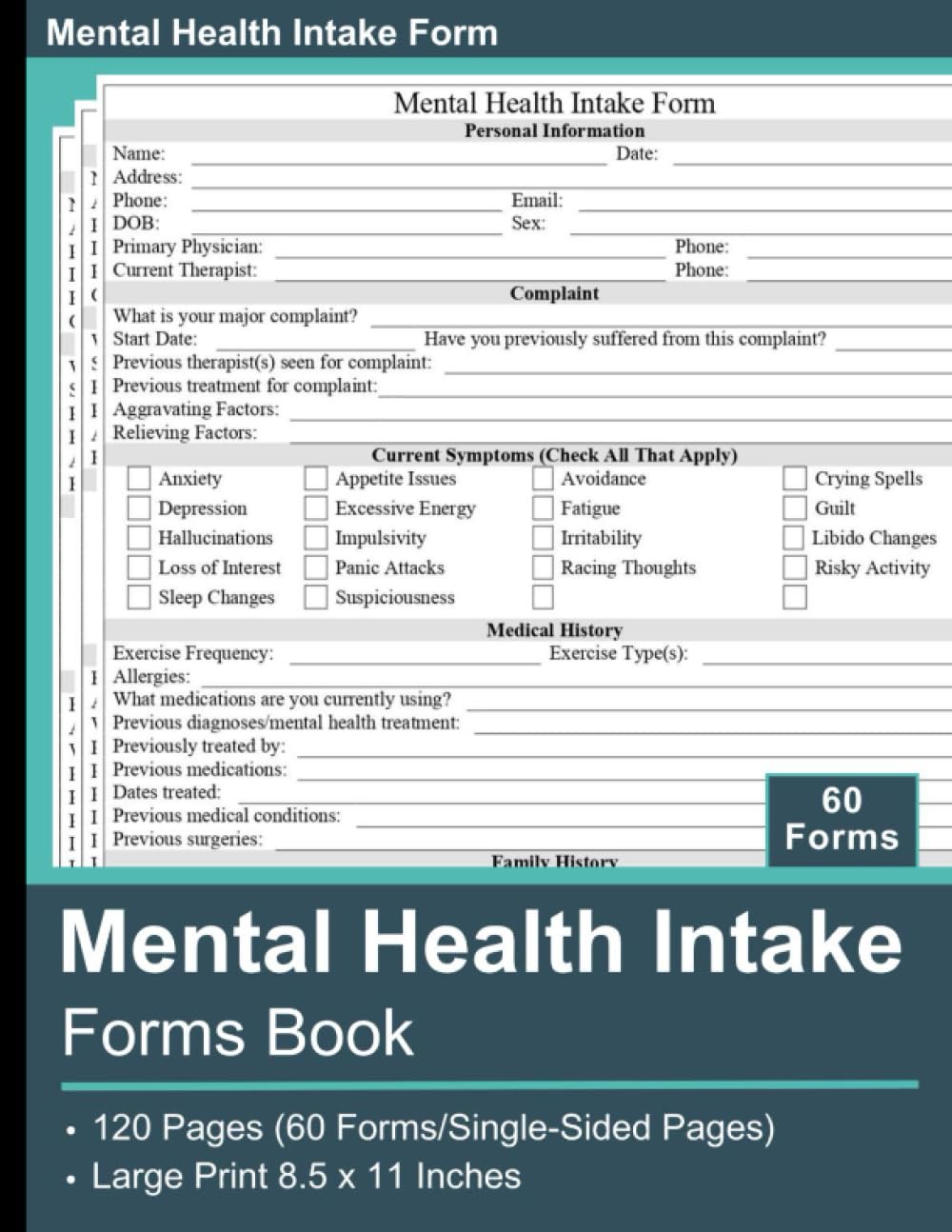 Mental Health Intake Forms Book: Diagnose Disorders through Patients ...
