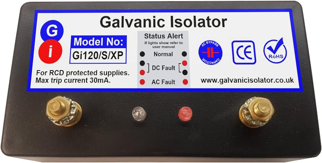 Galvanic Isolator Boat. Wire In. Extra Protection. Fault Warning LEDs ...