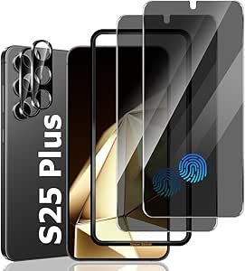 Amazon.com: 2+2 Pack S25 Plus Privacy Screen Protector with Camera Lens ...