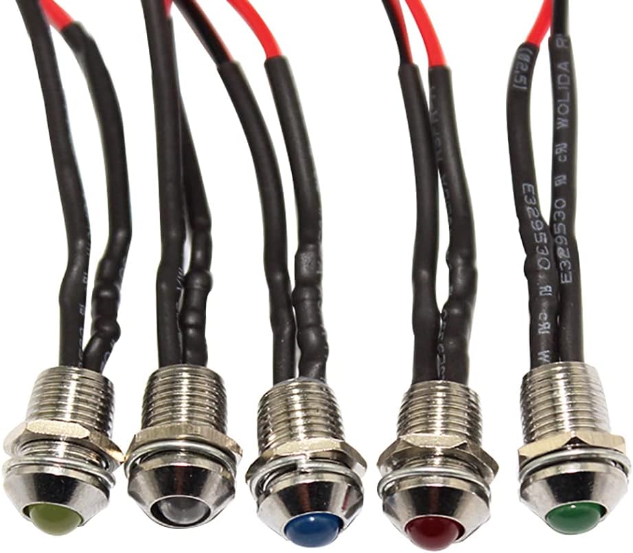 Amazon.com: 5x Car LED Indicator Light Bulb, Car Warning Lights ...