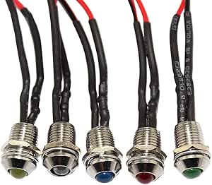 Amazon.com: 5x Car LED Indicator Light Bulb, Car Warning Lights ...