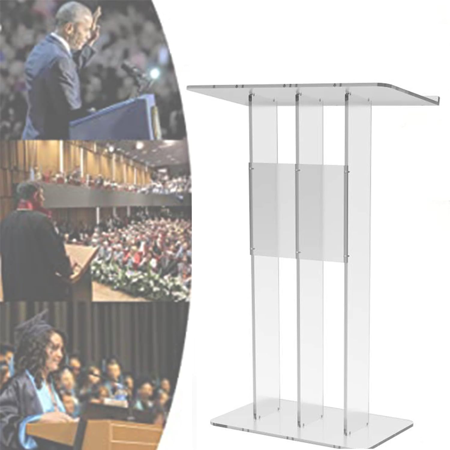 Amazon.com: Podium, Clear Acrylic Podium - Acrylic Podium Stand, Podium ...