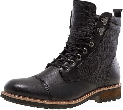Amazon.com: J75 by Jump Men's Garret Black Cap Toe Military Combat Work ...