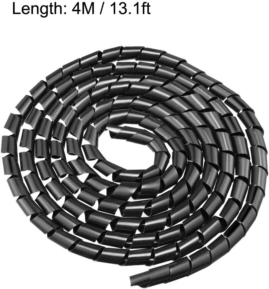sourcing map 14mm Flexible Spiral Tube Cable Wire Wrap Computer Manage ...