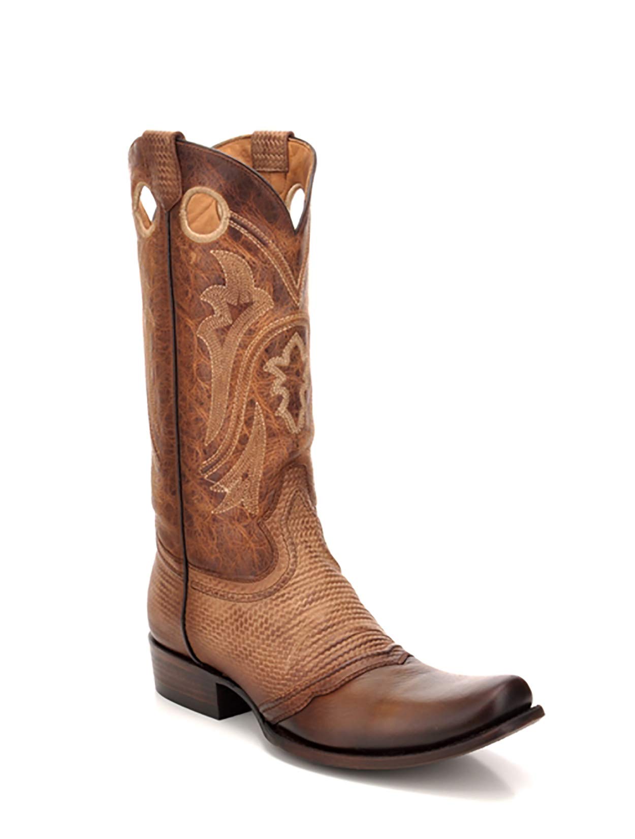 Brogue Detail Men's Boots FRANCO CUADRA Urban Bostonian Boots - Honey ...