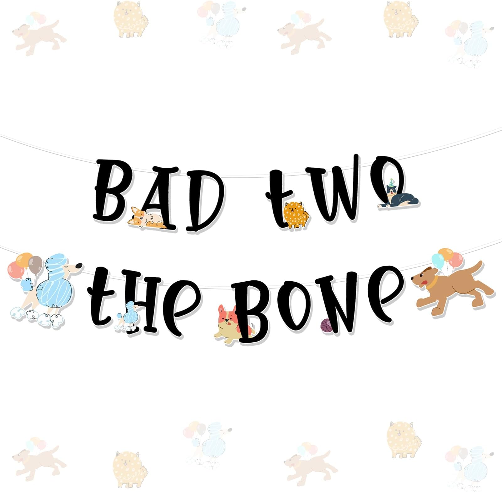 Amazon.com: kreat4joy Bad Two the Bone Decorations Banner, Dog 2nd ...