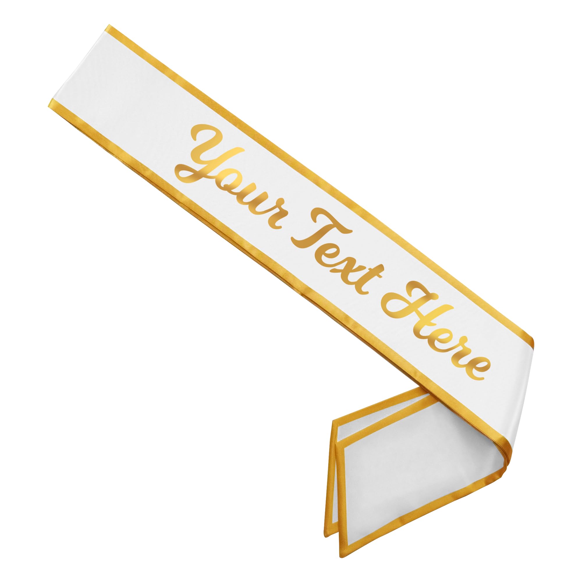 Amazon.com: Party to Be Personalized Sash Double-Layered Sash White ...