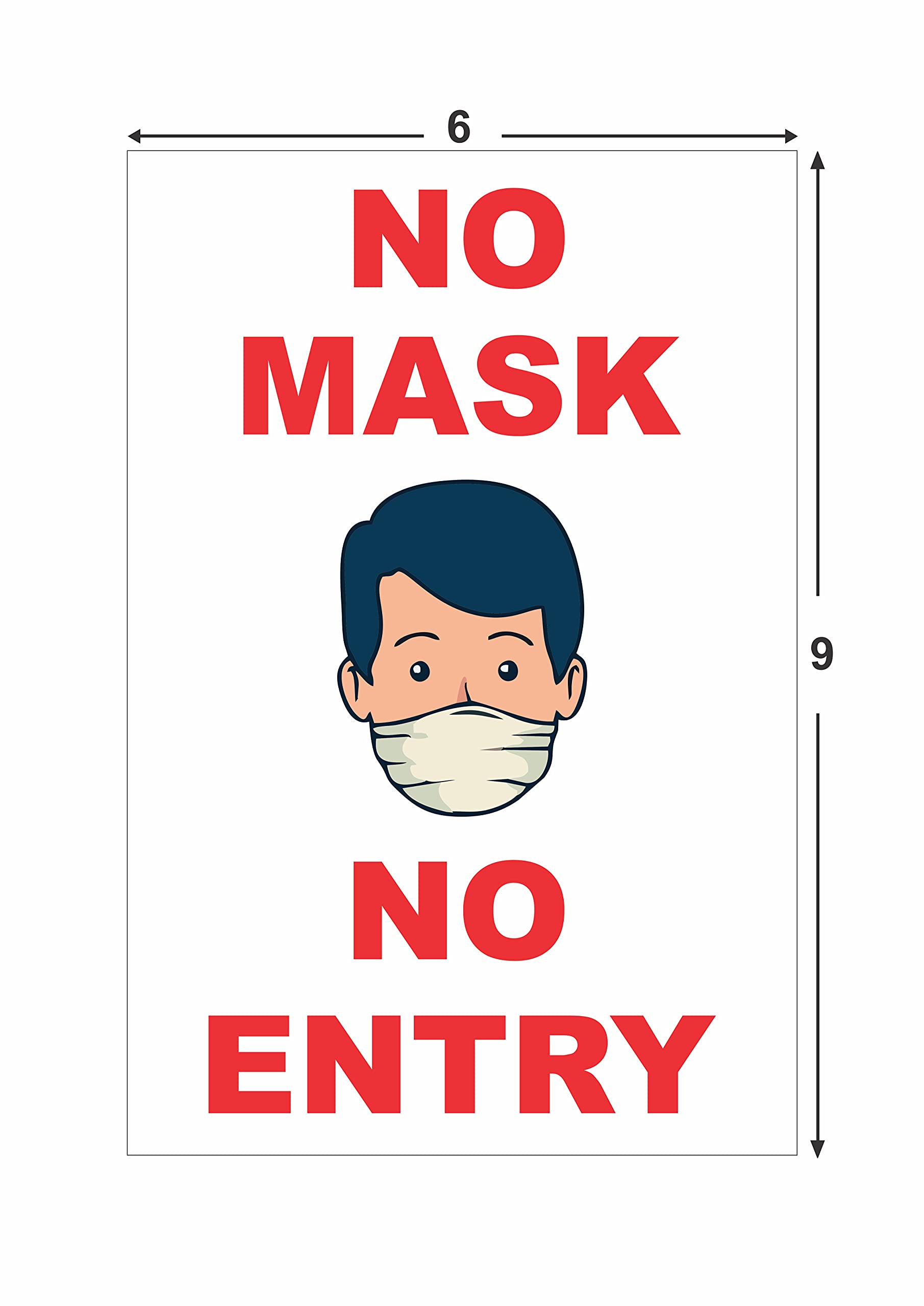 Buy Pack of 4 Self Adhesive Vinyl Sticker by Mane Digital Arts No No ...