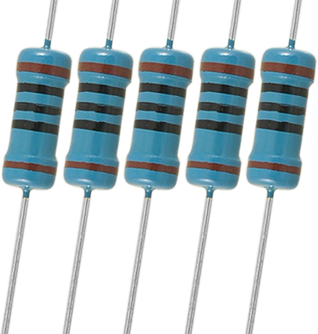 FOCCAR 200 Pcs 100 Ohm 1W Watt axia-l Lead Metal Film Resistors Diode ...