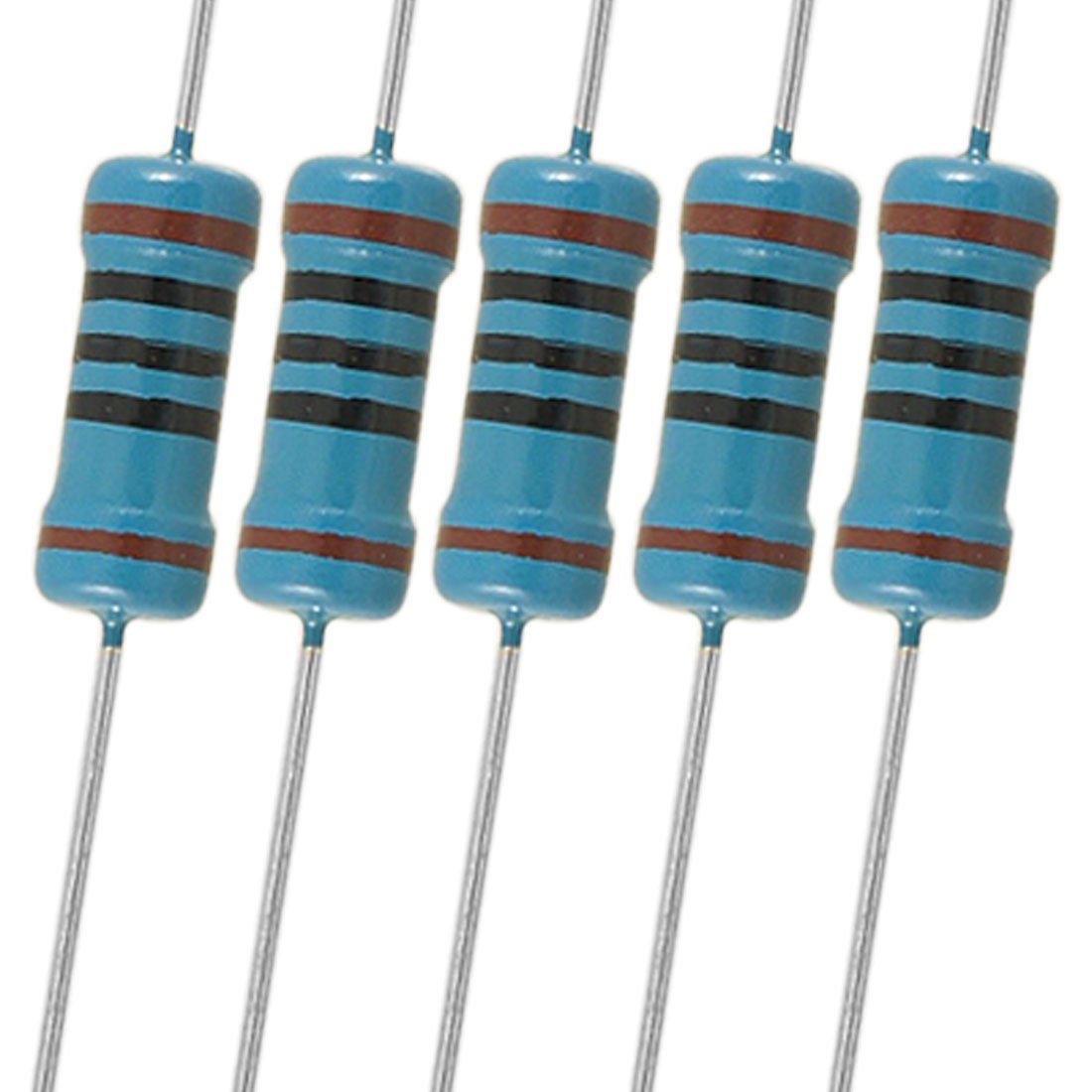 uxcell 200 Pcs 100 Ohm 1W Watt Axial Lead Metal Film Resistors: Single ...