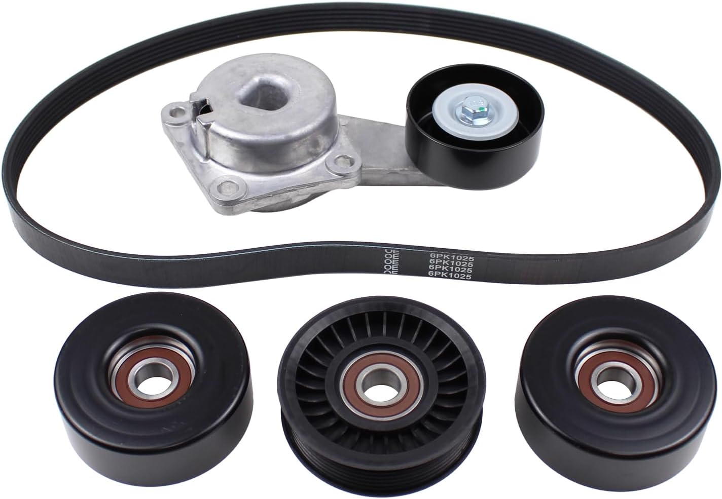 Amazon.com: ApplianPar Belt Tensioner and Serpentine Belt Idler Pulley Component kit for Ford ...
