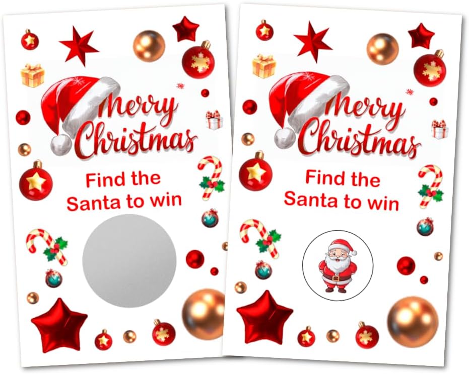 Amazon.com: Outus 40 Pieces Christmas Reindeer Scratch Off Cards ...