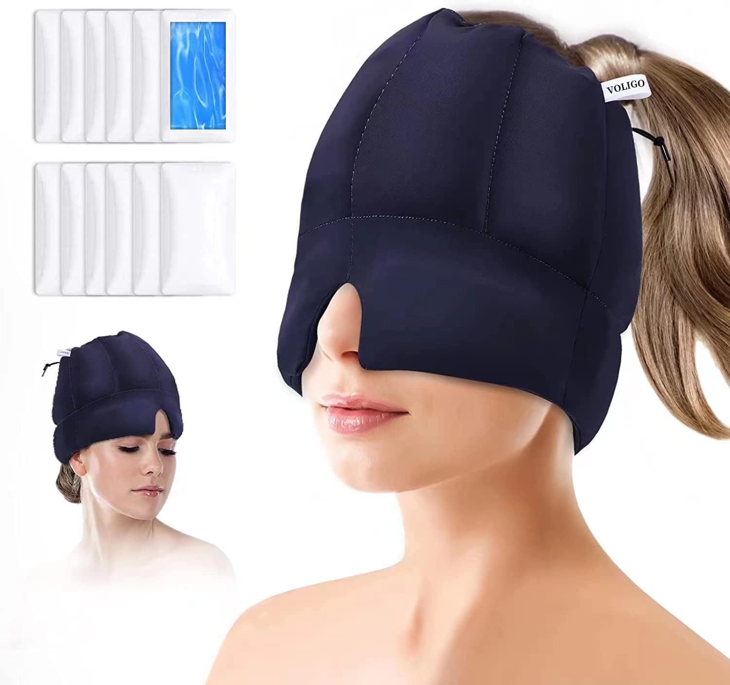 Amazon.com: Magic Gel Migraine Ice Head Wrap | Real Migraine & Headache ...