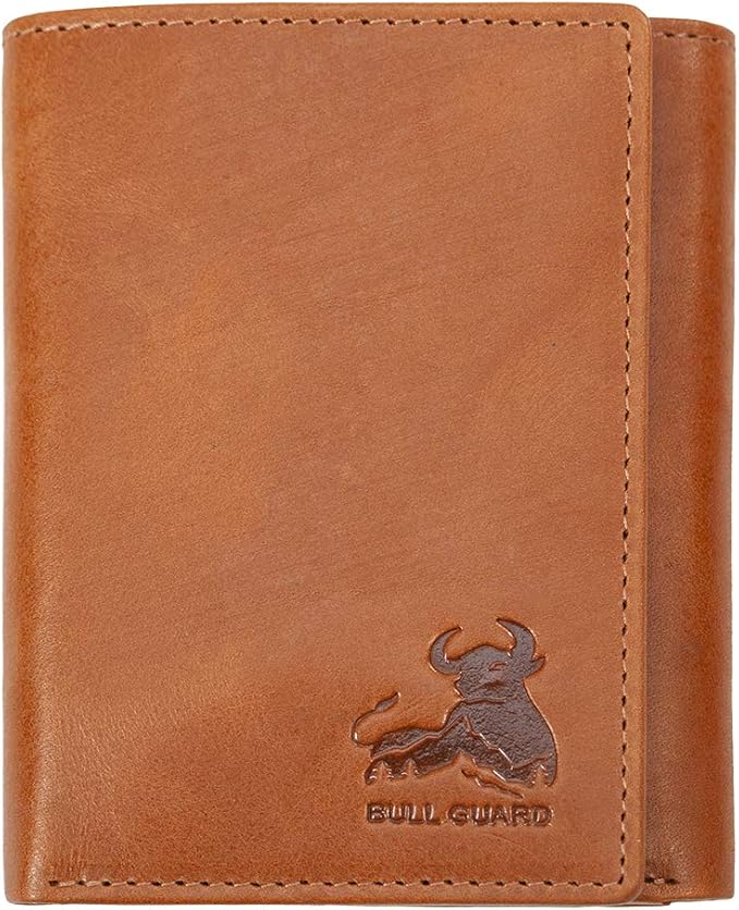 Bull Guard Trifold Wallet with RFID For Men, Genuine Leather - Card and ...
