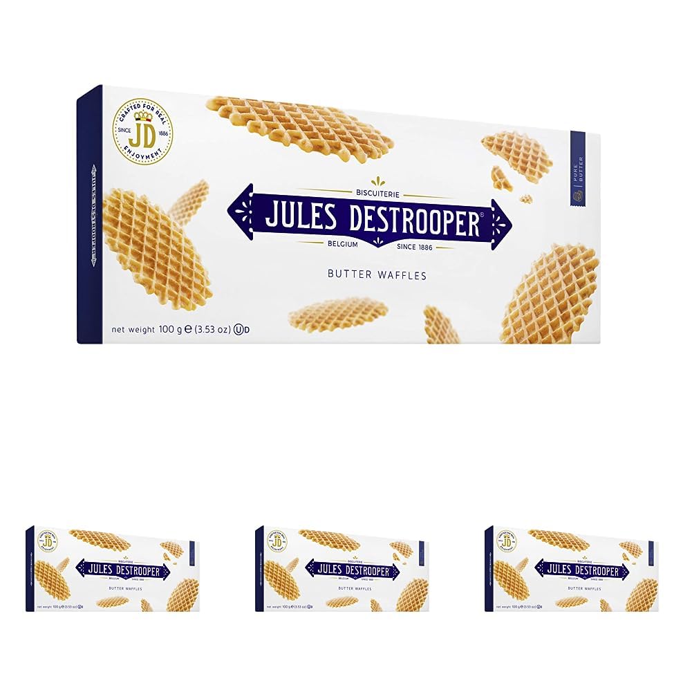 Jules Destrooper Biscuit Butter Waffles, Box of Authentic Belgian ...
