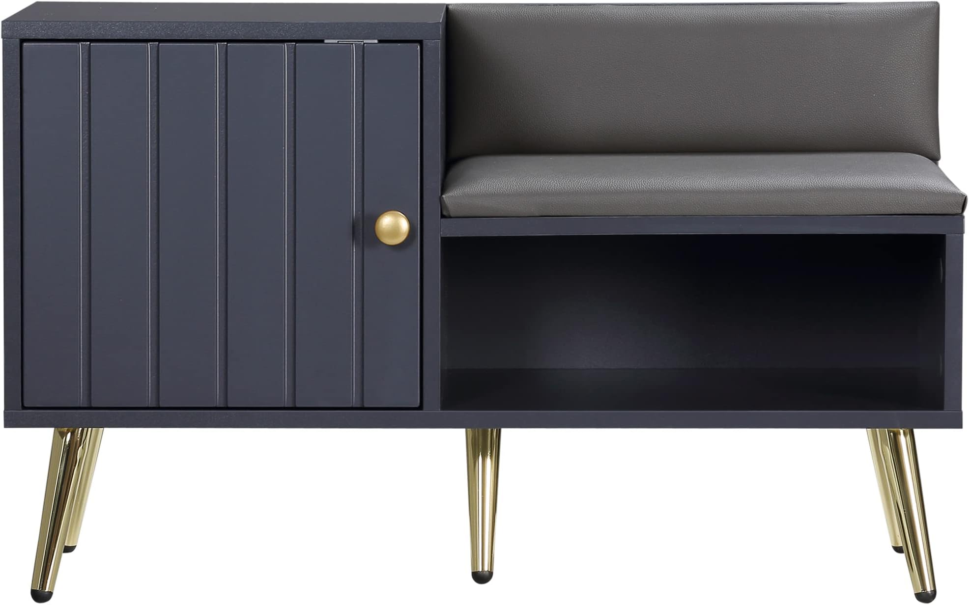 HOMCOM Modern Shoe Bench with Storage, Shoe Cabinet with Seat Cushion ...