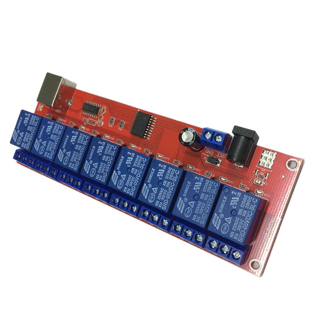 CALANDIS 8 Channel USB Relay Module Hid No Drive USB Relay for Mcu ...