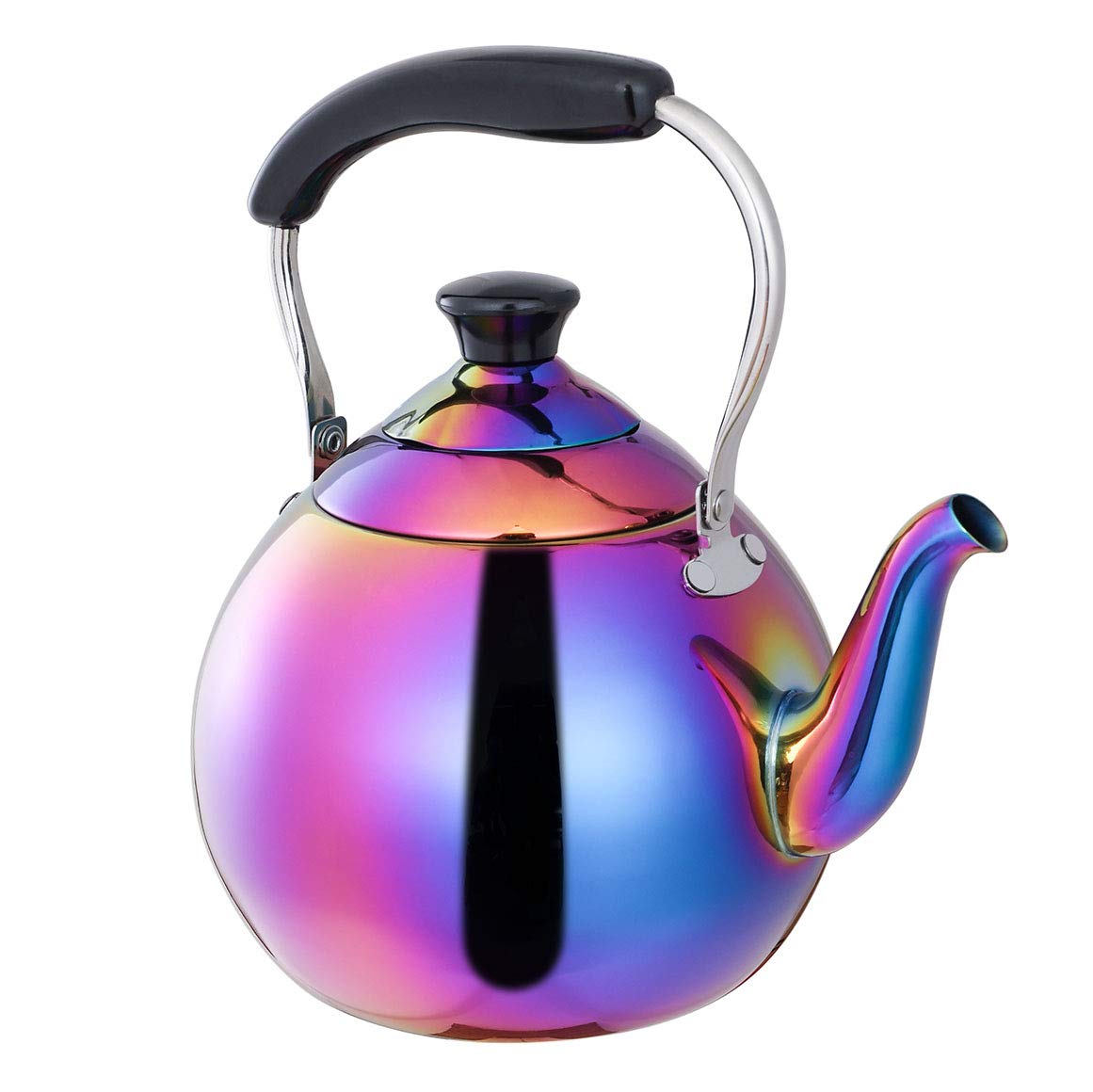 Snapklik.com : Whistling Tea Kettle Stainless Steel Rainbow Teapot 2.5 ...