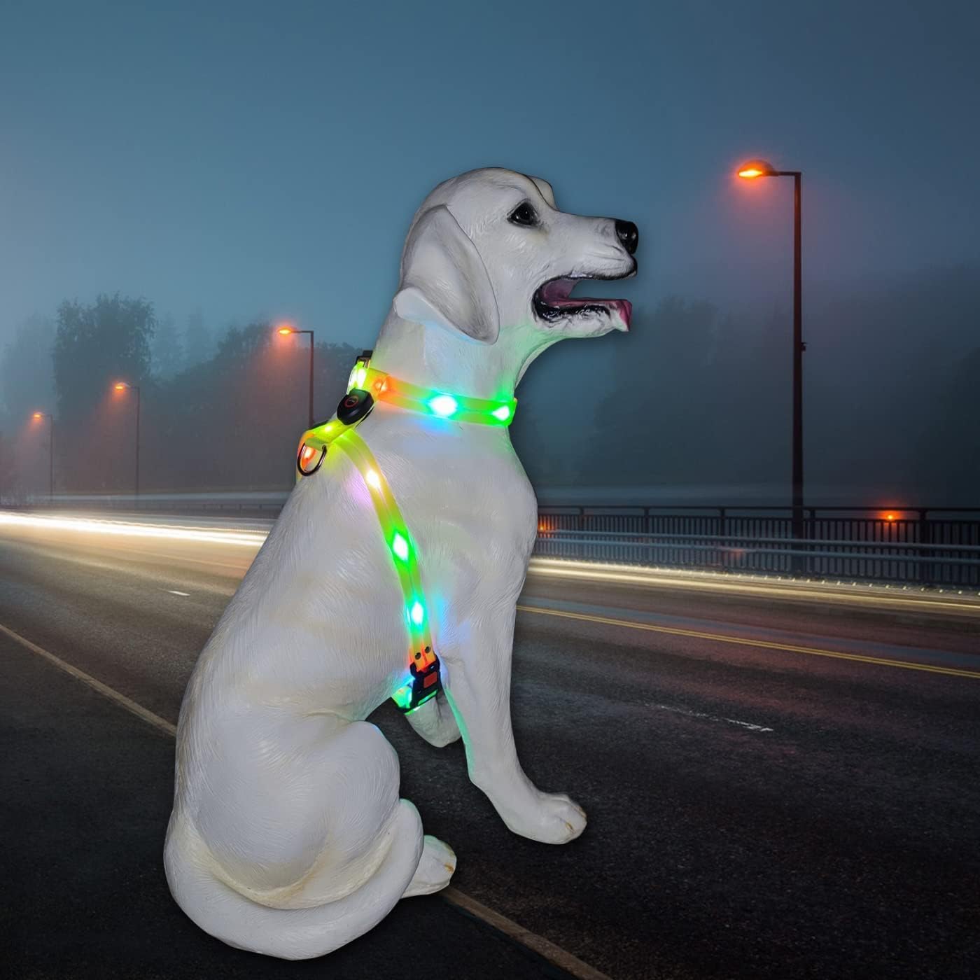 Amazon.com : Visiklit Light Up Dog Vest Harness for Small Dogs ...