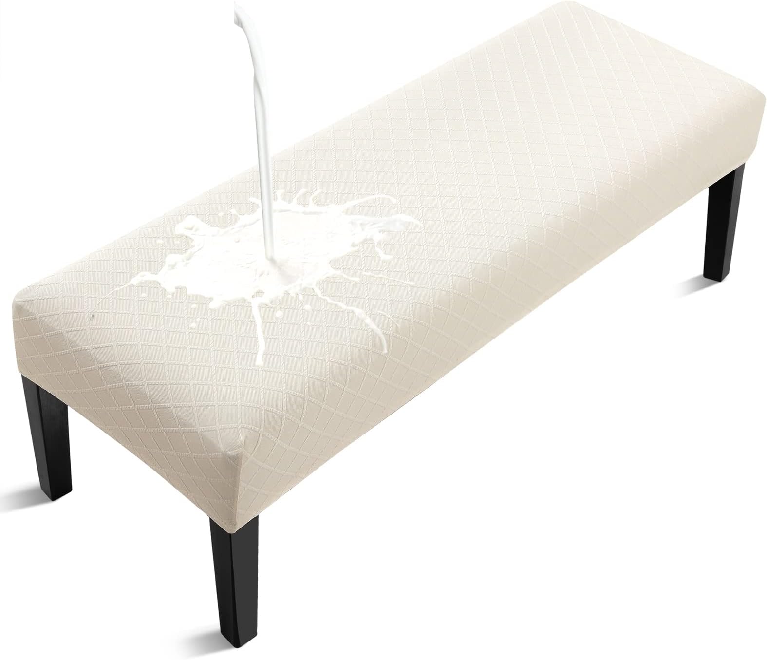 Amazon.com: Breling Set of 5 Clear Dining Chair Covers and Dining Bench ...
