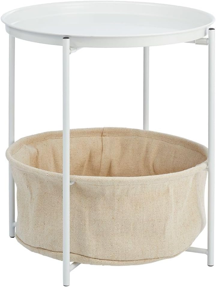 Amazon.com: mDesign Side End Table Storage Nightstand - Sturdy Steel ...