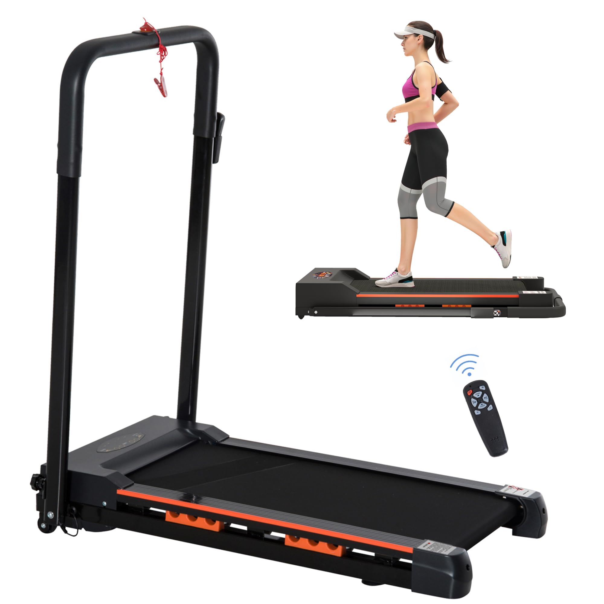 Homcom Folding Treadmill Walking Pad 1 6km H Treadmill Walking ...