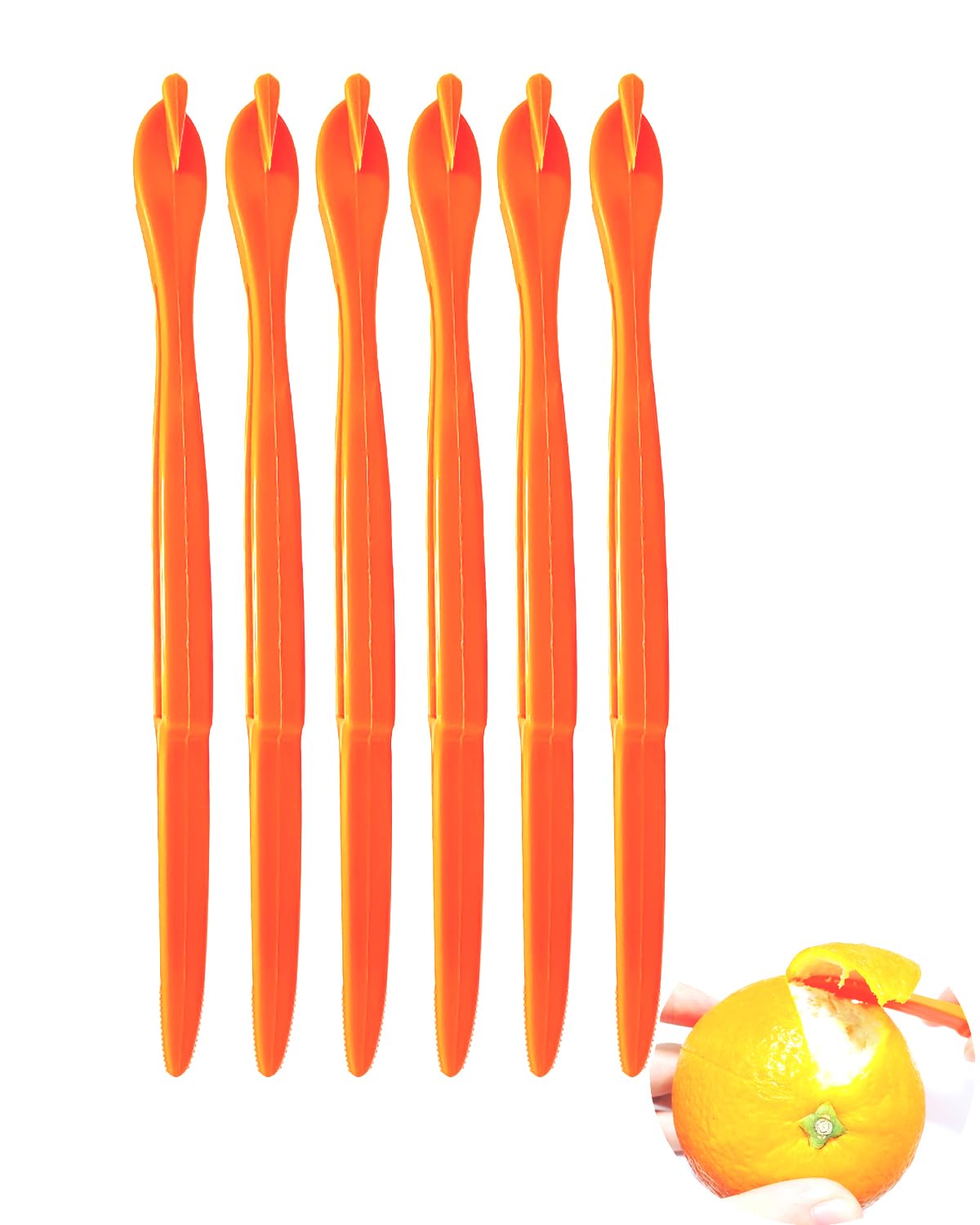 Amazon.com: AOBYMIN 6pcs Orange Peeler Tools, Vegetable Fruit Slicer ...