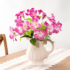 Amazon.com: 4 Pcs Artificial Azalea Flowers for Outdoors Faux Azalea ...