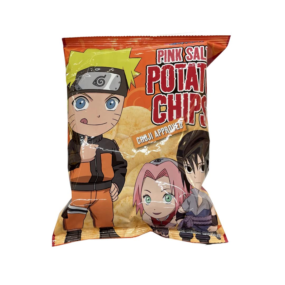 Amazon.com: PB Naruto Potato Chips Pink Salt (1.9oz). Crispy thin potato chips seasoned with ...