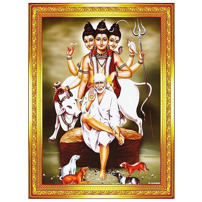 S.K Lord Dattatreya Swamy Sai Baba Gurudatta Dattaguru Photo Frame For ...